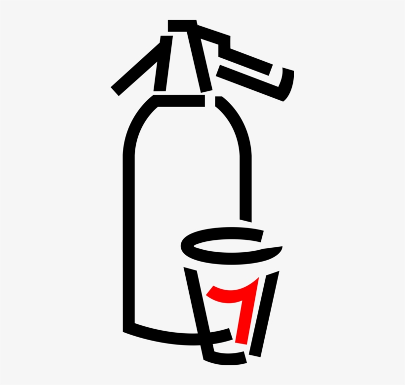Vector Illustration Of Carbonated Soda Water Or Seltzer - 371x700 PNG ...