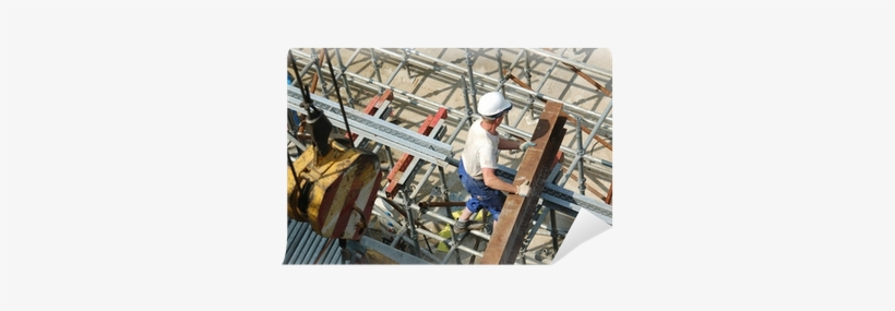 Download Transparent Construction Worker With Steel Beam Wall Mural ...