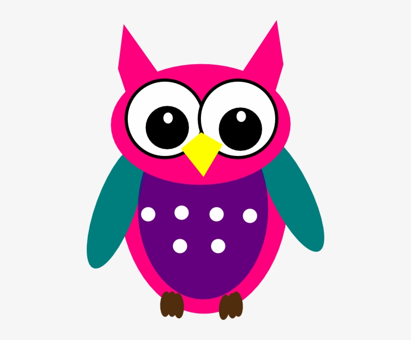 Pink Purple Turquoise Owl Clip Art At Clipartimage - Pink And Purple ...