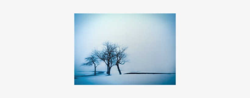 Minimalism Snowy Landscape With Trees Poster • Pixers® - Oak - 400x400 ...