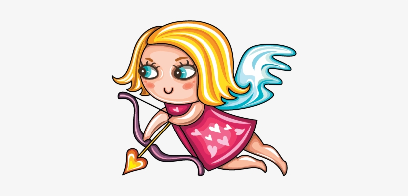 Download Transparent Blonde Cupid Girl Sticker - Girl Cupid - PNGkit
