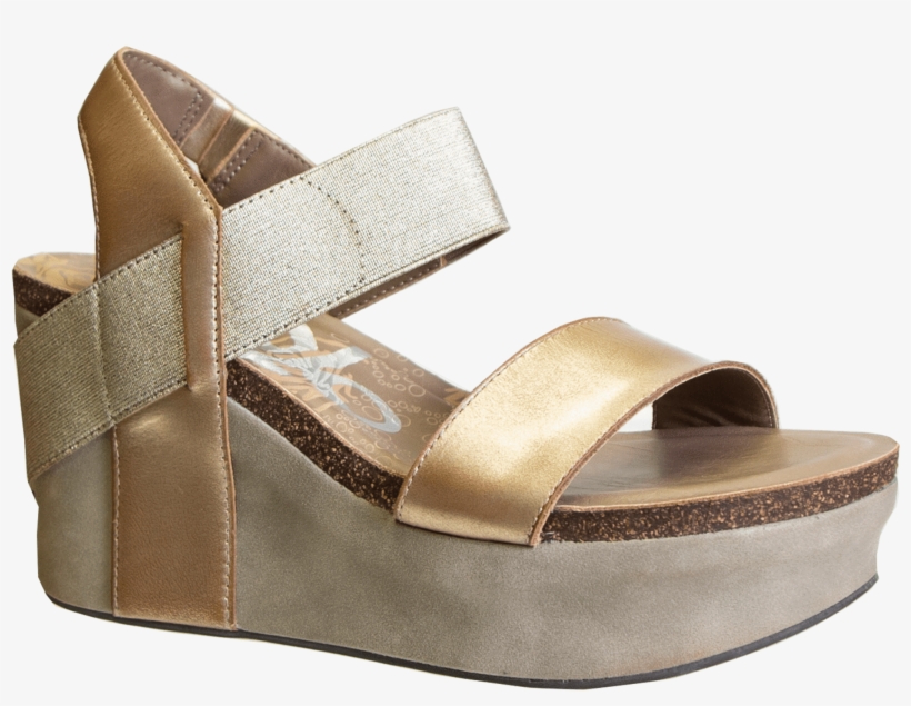 Bushnell In Gold Wedge Sandals - Otbt Wedges - 900x755 PNG Download ...