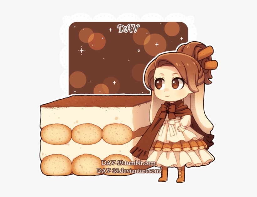 Png Free Download Cheesecake Drawing Animated - Chibi Food Girl Dav ...