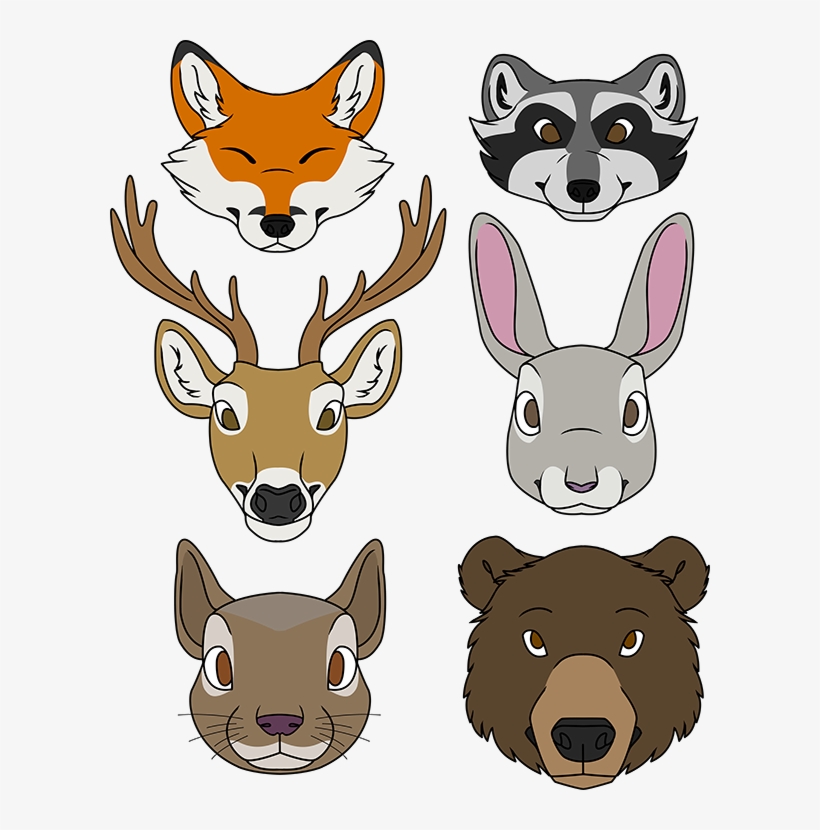 Woodland Animals - 600x750 PNG Download - PNGkit