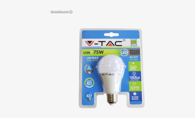 V-tac V-tac Vt-1853 Light Bulb Led E27 10w Bulb A60 - 500x500 PNG ...