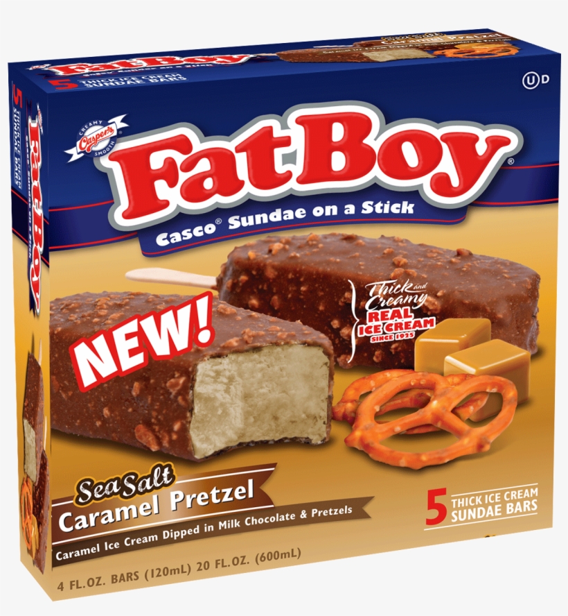 Caramel Pretzel Sundae Casco® - Fat Boy Caramel Pretzel Ice Cream Bars ...