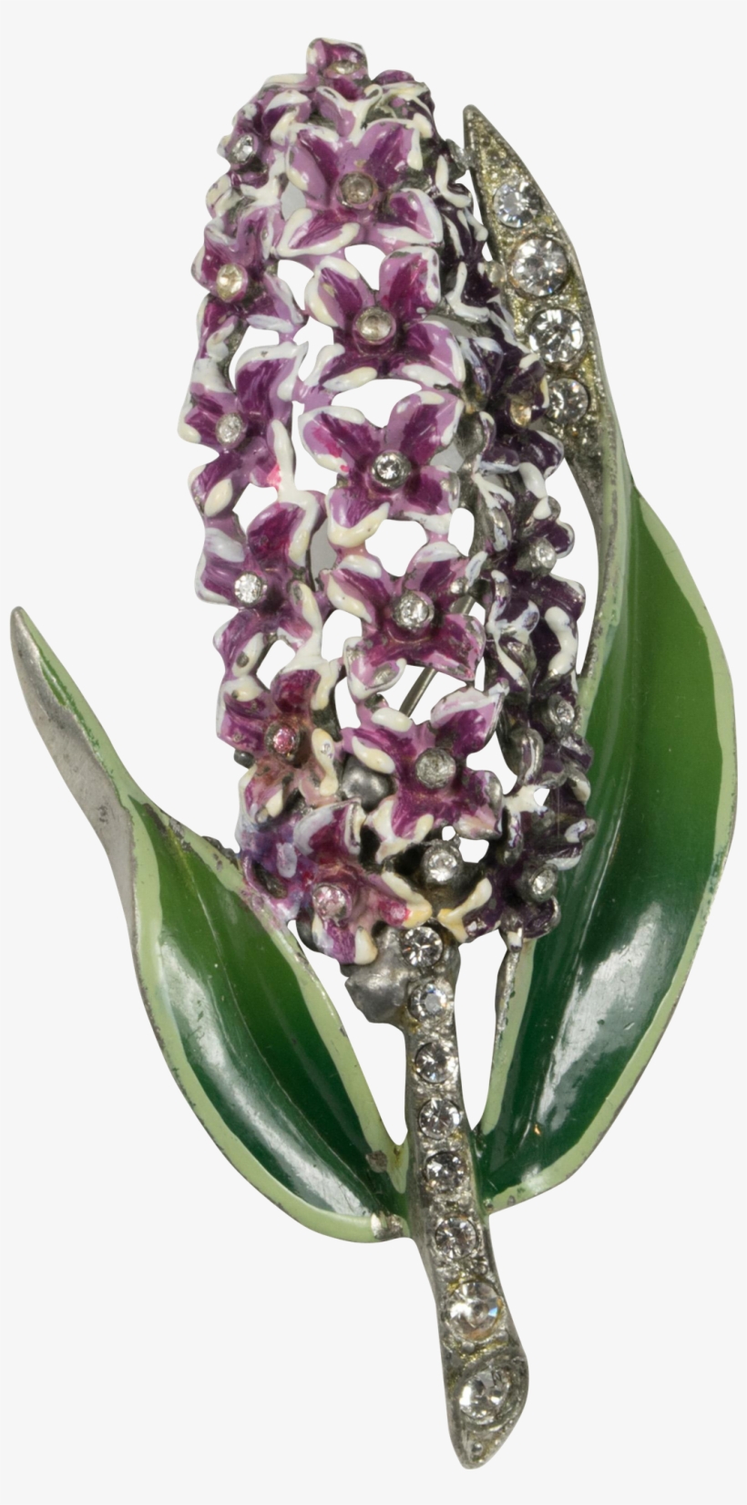 Hyacinth Enamel Vintage Pin Brooch - Corocraft - 2048x2048 PNG Download ...