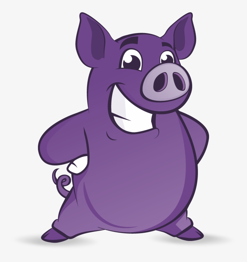 Purple Pig - 746x791 PNG Download - PNGkit