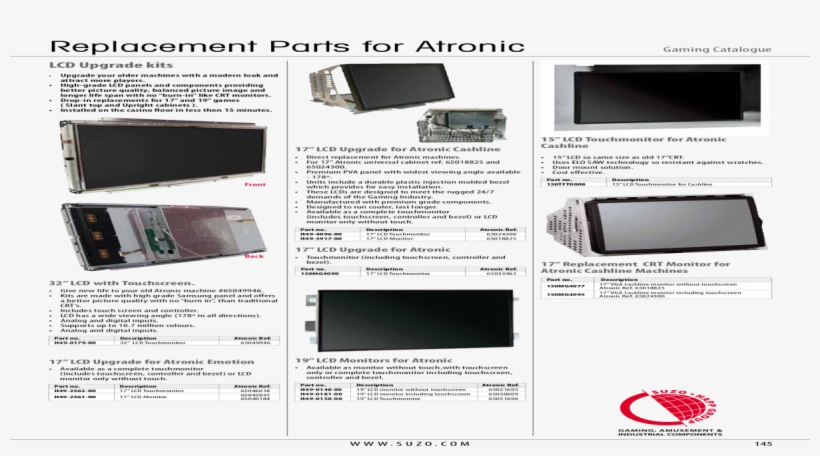 Replacement Parts For Atronic Gaming Catalogue - Personal Computer ...