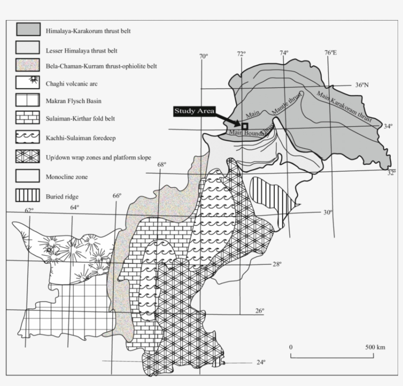 Tectonic Map Of Pakistan , Showing Location - Diagram - 850x784 PNG ...