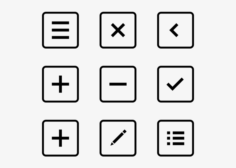 Squared Ui - Ejemplos De Iconografia - 600x564 PNG Download - PNGkit