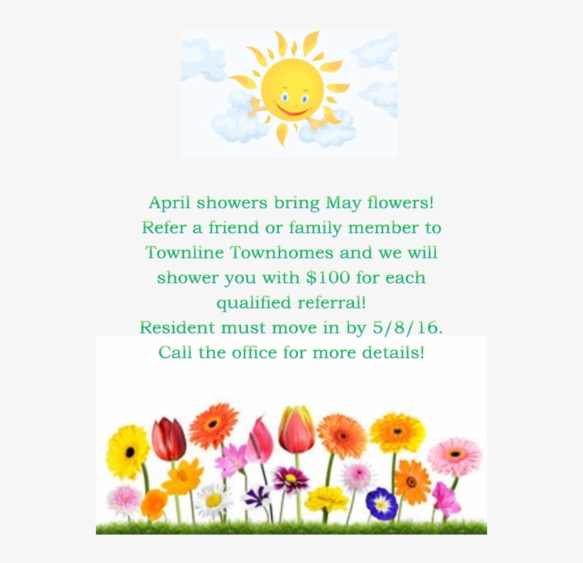 April Showers Bring May Flowers - Flower - 550x712 PNG Download - PNGkit