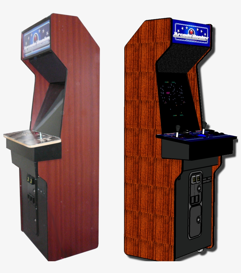 Arcadereplaycabpair - - Wood Finish Arcade Cabinet - 800x849 PNG ...