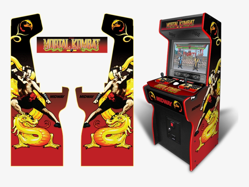 Custom Permanent Full Size Mortal Kombat Inspired Graphics - Arcade ...