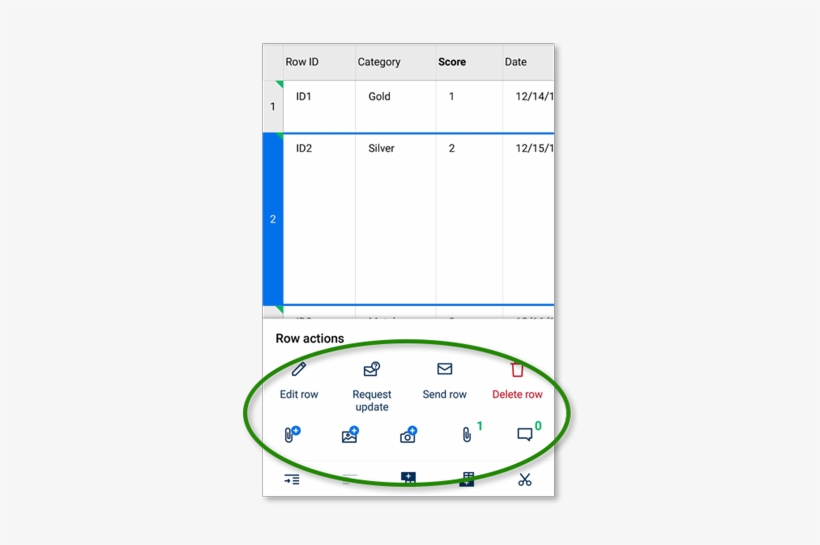 Android Row Actions - Android - 350x496 PNG Download - PNGkit