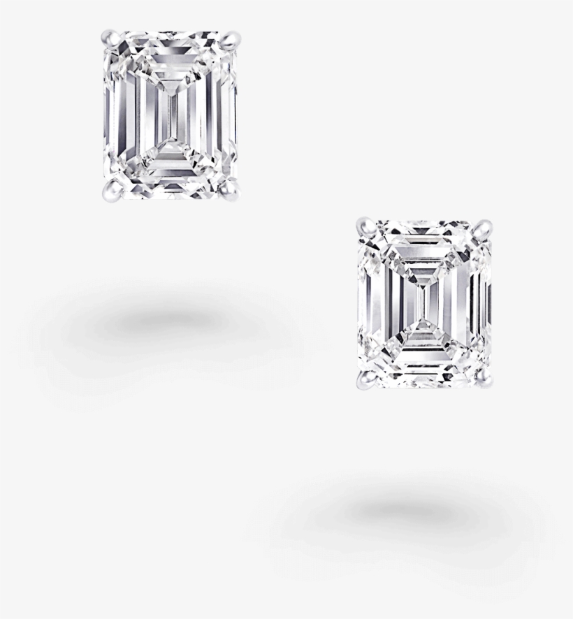 A Pair Of Classic Graff Emerald Cut Diamond Stud Earrings - Ring ...