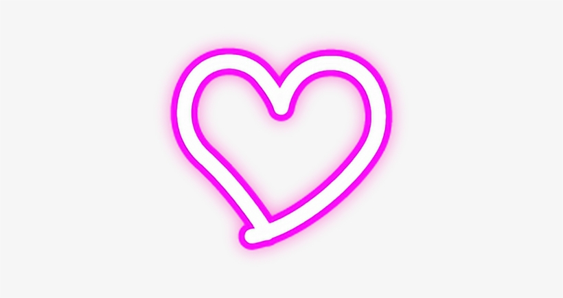 Download Transparent Heart Hearts Neon Lights Love Edits - Love Edits ...