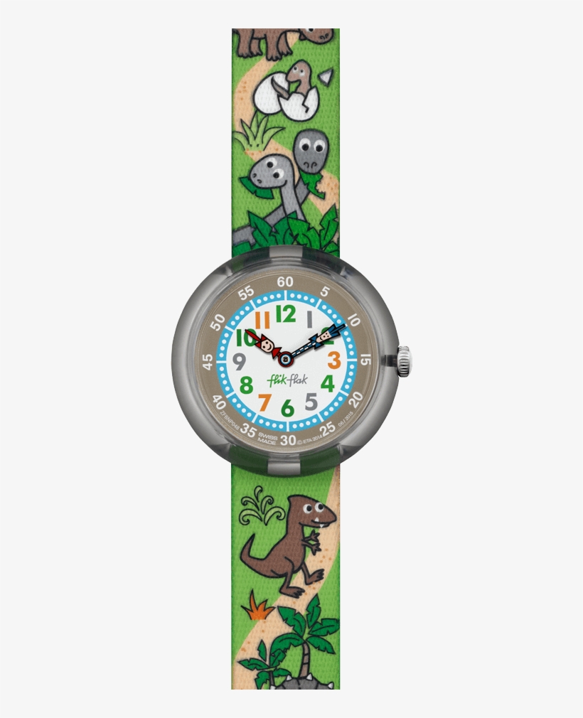 Sauruses Return - Flik Flak Dinosaur Watch - 340x930 PNG Download - PNGkit