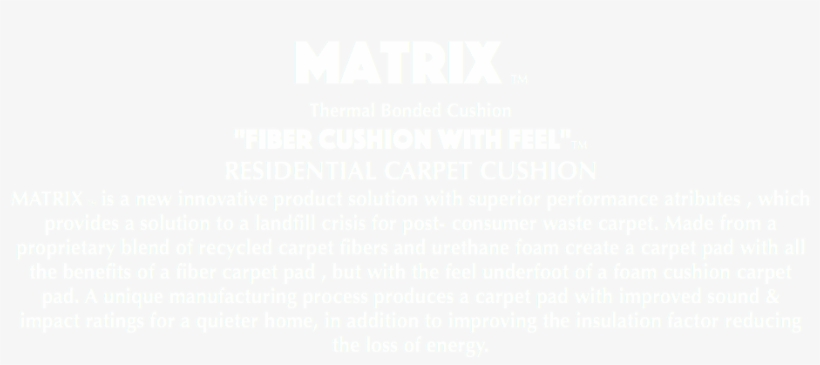 Matrix Tm Thermal Bonded Cushion "fiber Cushion With - Cushion ...