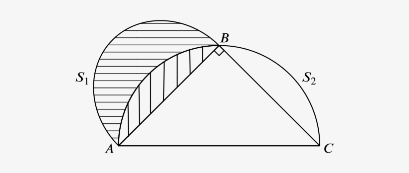 A Diagram Showing The Triangle $abc$ And The Semicircles - Mathematics ...