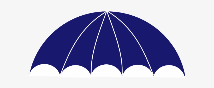 Umbrella Overarch Blue Cap Clip Art - Circle - 600x259 PNG Download ...
