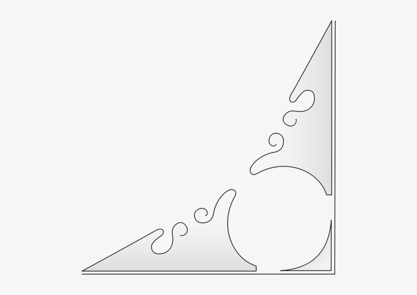 Vector Drawing Of Flourish Lower Right Corner Public - Drawing ...