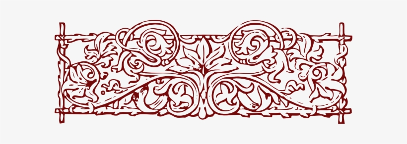 Flourish Clipart Maroon - Border Maroon Design Png - 600x211 PNG ...