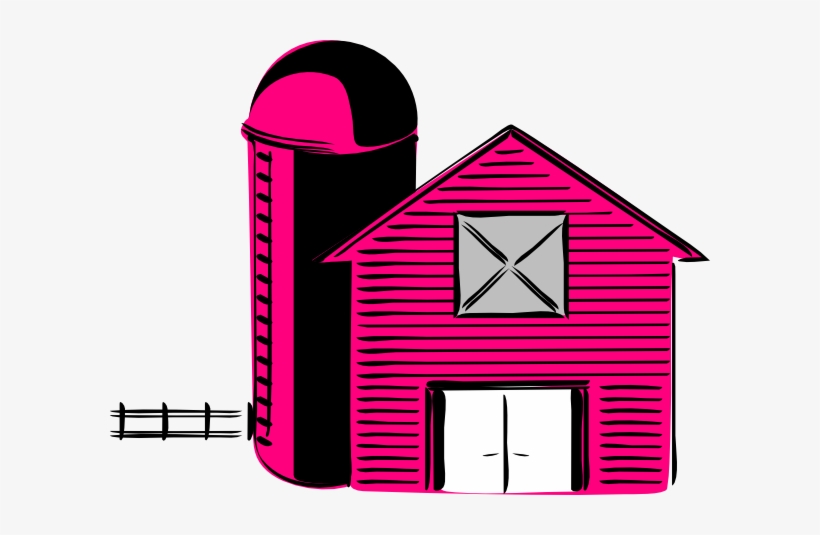 Barn Clipart Pink - Farm Clip Art - 600x455 PNG Download - PNGkit