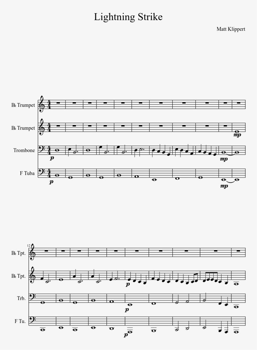 Lightning Strike Sheet Music Composed By Matt Klippert - Carolina Crown ...