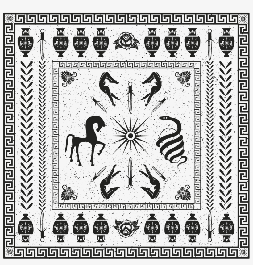 I Love Ancient Greek Border Design Drawing Inspiration - Motif ...