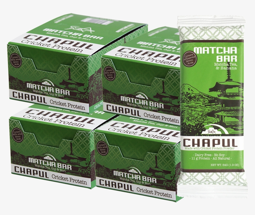 1 Case Of Matcha - Chapul - Cricket Protein Matcha Bar Matcha Tea Goji ...
