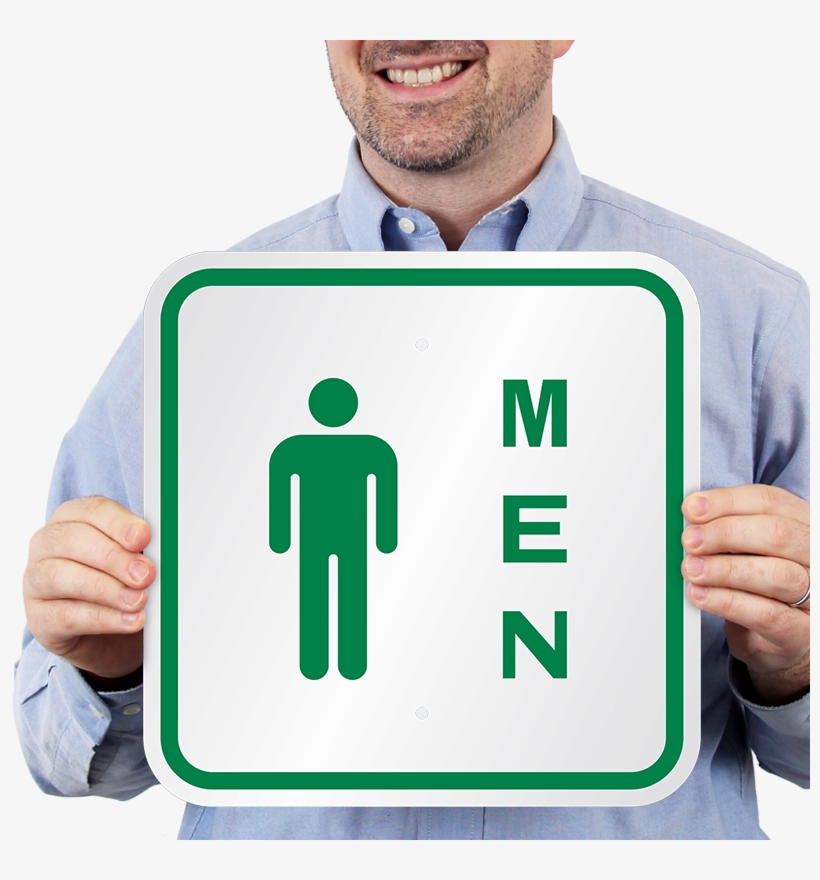 Men With Male Symbol Restroom Sign - Traffic Sign - 800x800 PNG ...