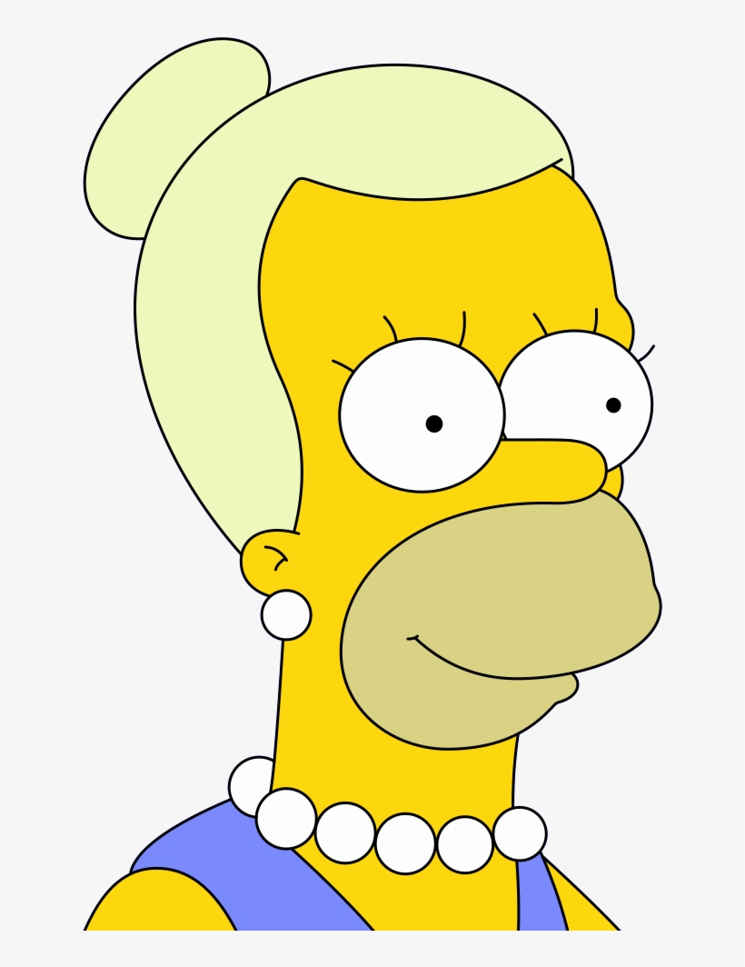 Woman Resembling Homer - Homer Simpson - 1000x1000 PNG Download - PNGkit