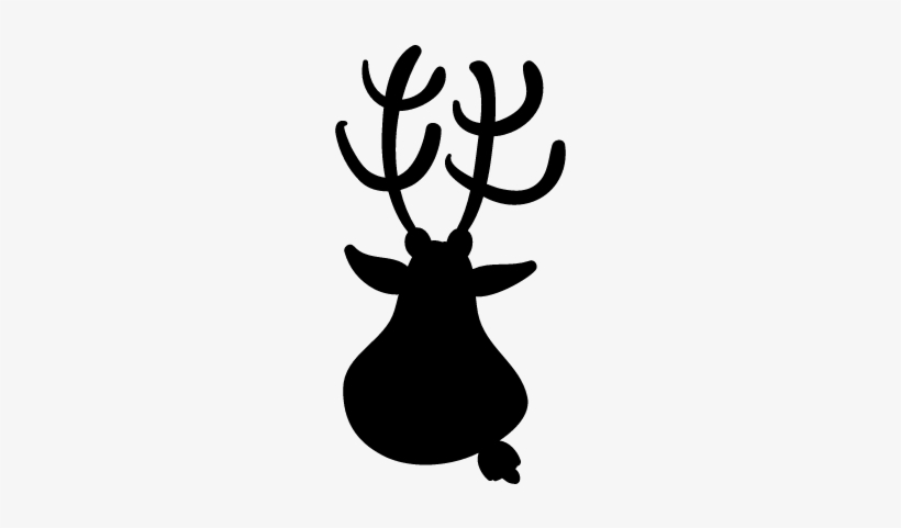 Reindeer Head Silhouette Vector - Rendier Silhouet Hoofd - 400x400 PNG ...
