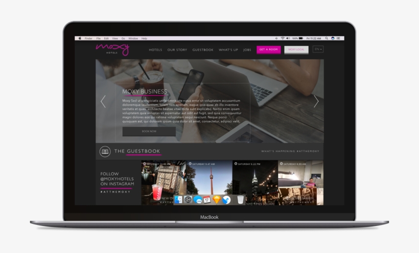 Moxy Business Laptop Mockup Small - Moxy - 732x440 PNG Download - PNGkit