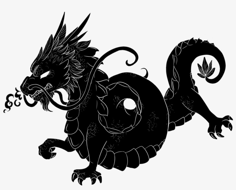 Eastern Dragon Design - Eastern Dragon Black And White - 1024x768 PNG ...
