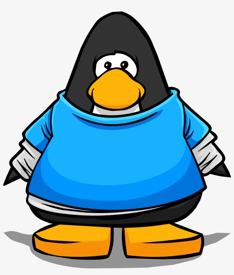Blue Trendy Shirt On Player Card - Club Penguin Blue Tux - 1380x1554 ...