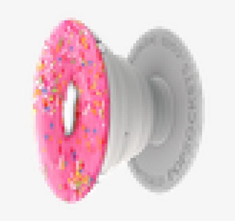 Popsocket Finger Grip/kickstand - Gray/ Pink Donut - 800x800 PNG ...