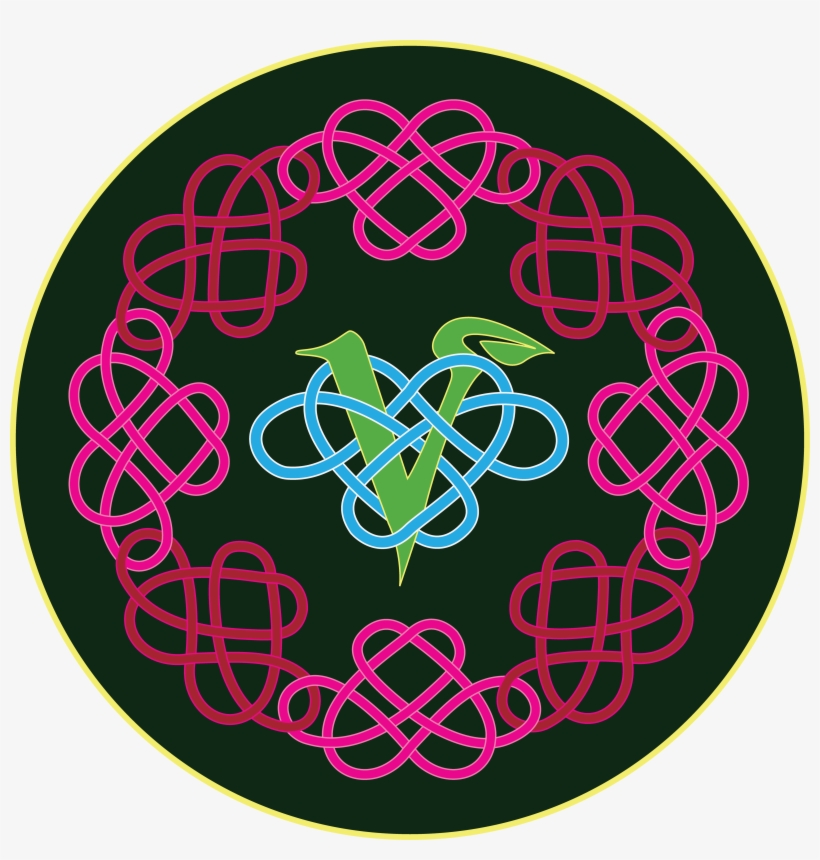 A Polyamorous Vegan Heart Celtic Knotwork Circle - Celtic Knot Work ...