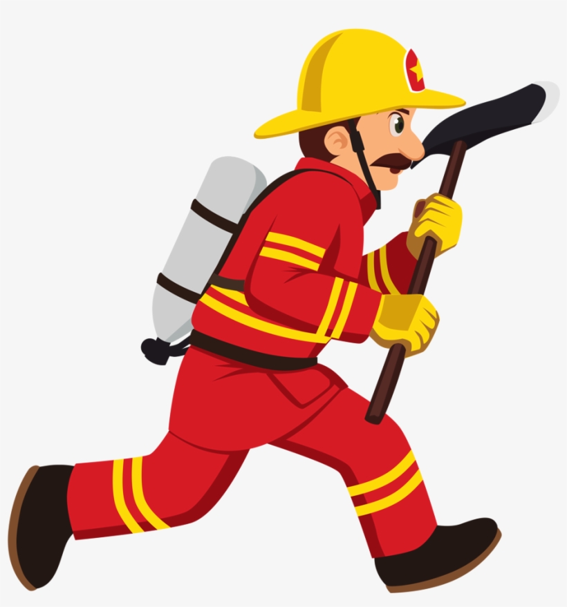 Cartoon Firefighter Clear Background - 963x1024 PNG Download - PNGkit