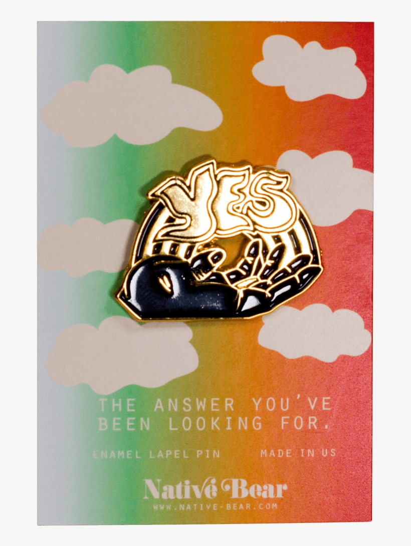 Yes Enamel Lapel Pin - Poster - 1200x1200 PNG Download - PNGkit