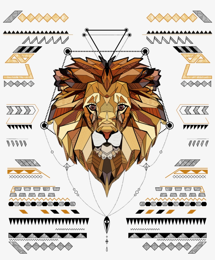 Aztec Low Poly Lion - 1920x1920 PNG Download - PNGkit