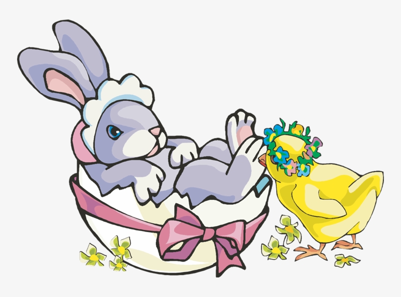 Easter Bunny Clipart Chick - Easter Bunny And Chick Clipart - 750x528 ...