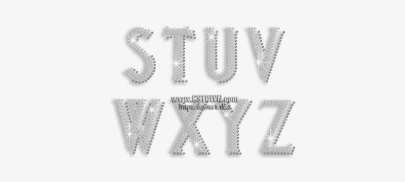 Bling Capital Letters Rhinestone Iron On Transfer - Illustration ...