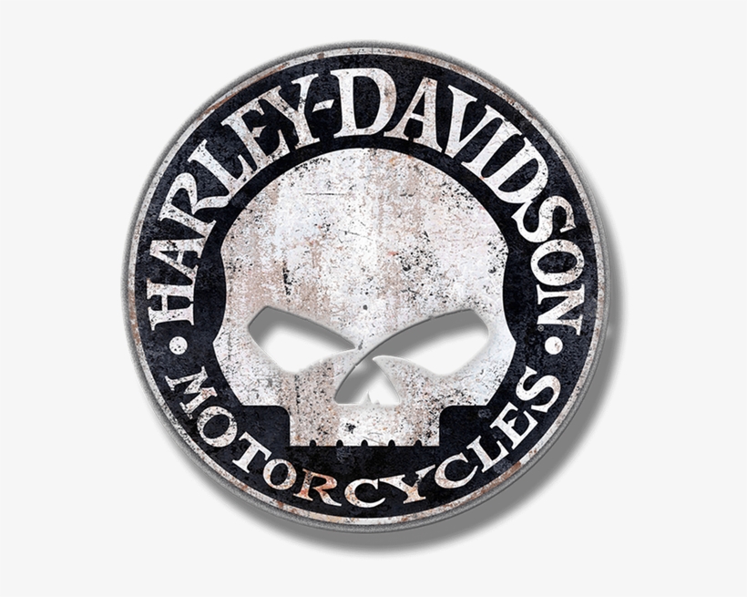 Harley-davidson® Skull Metal Circle Sign - Harley Davidson Skull ...