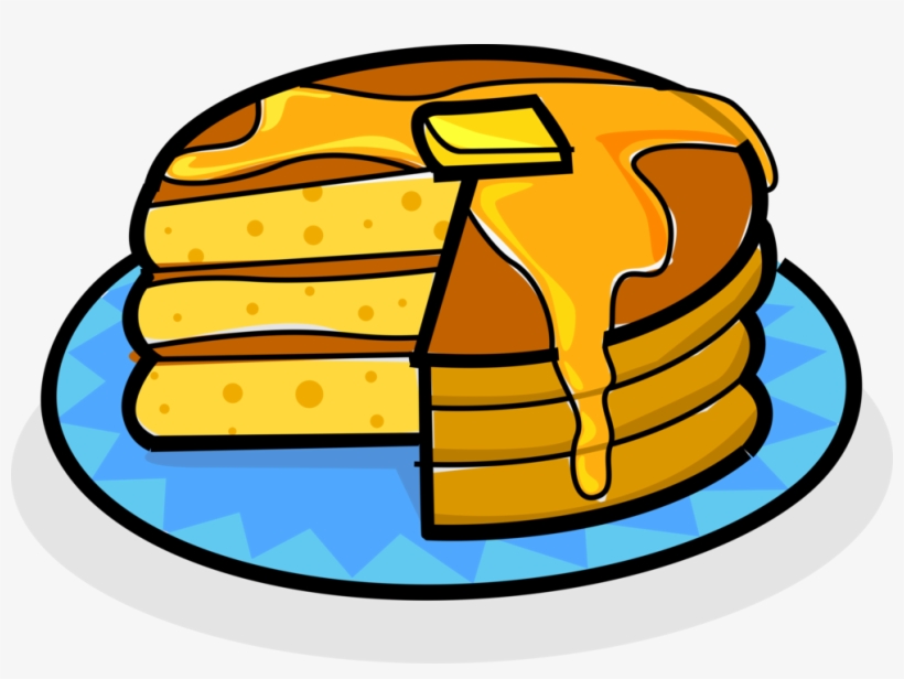 Vector Illustration Of Stack Of Breakfast Pancakes - Pancake Clip Art ...