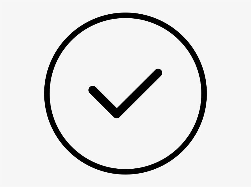 Check Mark Rubber Stamp - Check Mark Inside Circle - 600x600 PNG ...