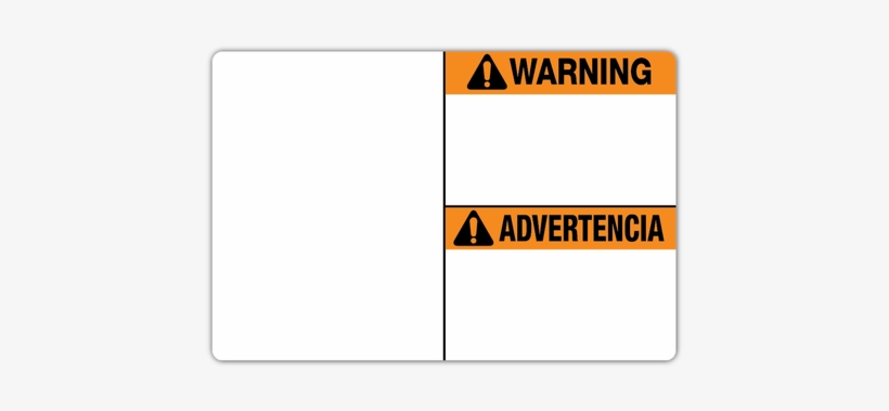 Labeltac Die-cut Bilingual Warning Labels - Accuform Signs Sbmcaw312mvp ...
