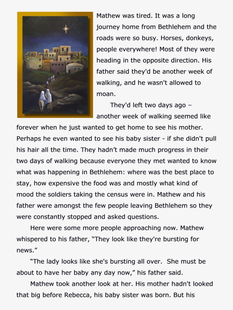 Download Transparent Free Childrens Bible Story - Short Christmas Story ...