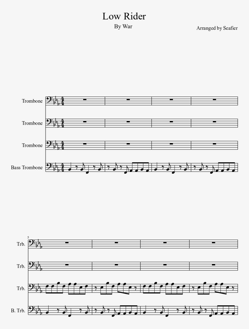 Low Rider Sheet Music Composed By Arranged By Seafier - Knuck If You ...